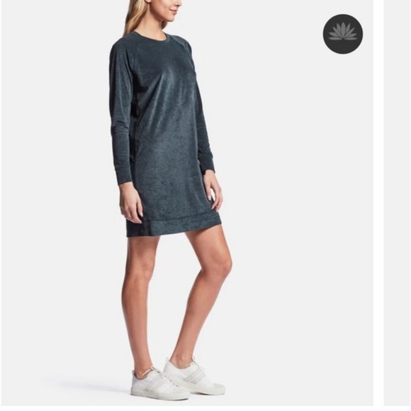 James Perse | Dresses | James Perse Japanese Velvet Sweat Dress Long ...